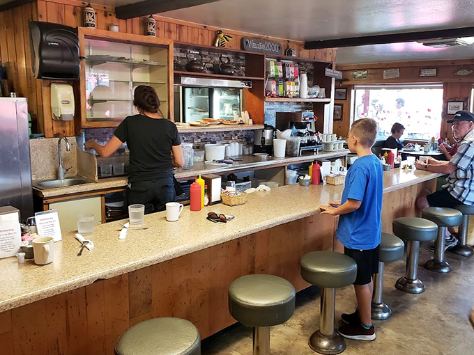 Where kids learn the art of counter dining and servers know exactly how you like your eggs. Small-town service at its finest.