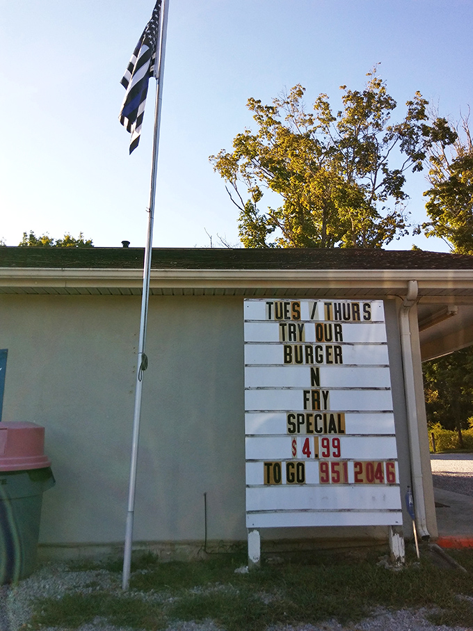 Tuesday/Thursday burger special: When the sign outside is more effective than any social media campaign could ever be.
