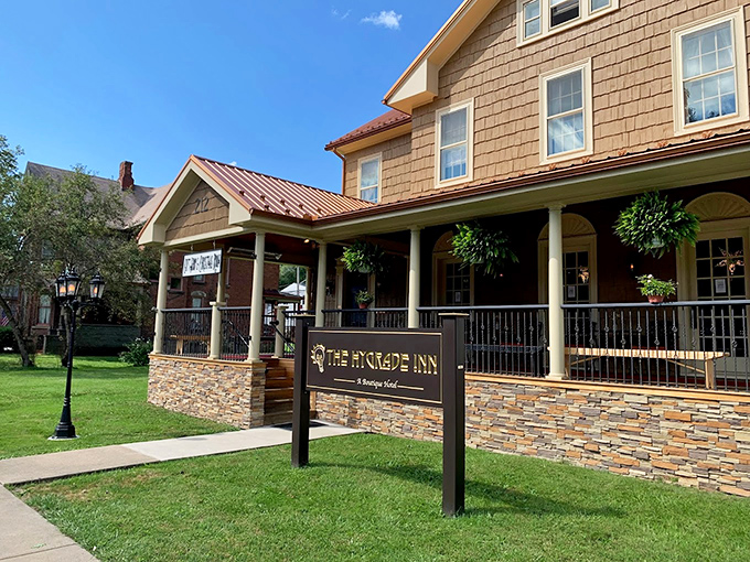 The Hygrade Inn blends historic charm with modern comfort, offering a front porch perfect for watching the world go by at small-town speed.