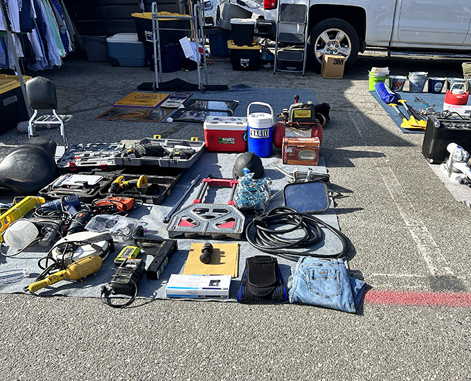 Tool paradise where DIY dreams begin. That project you've been putting off? No more excuses when the perfect power drill appears at your feet.