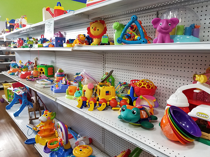 Toys that survived someone else's childhood and are ready for round two with yours.