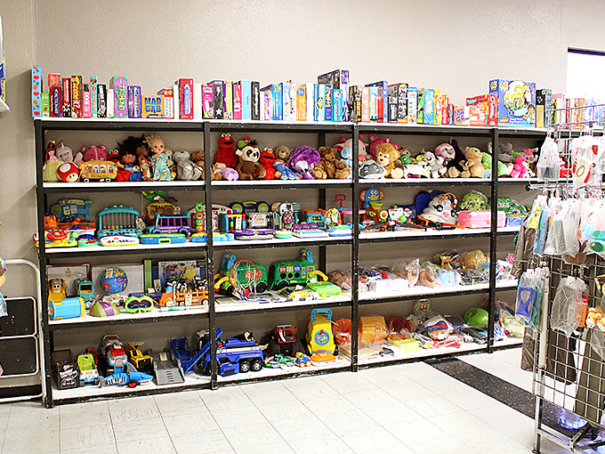 Stuffed animals and board games galore&mdash;childhood joy priced so reasonably you'll wonder why anyone buys these things new.