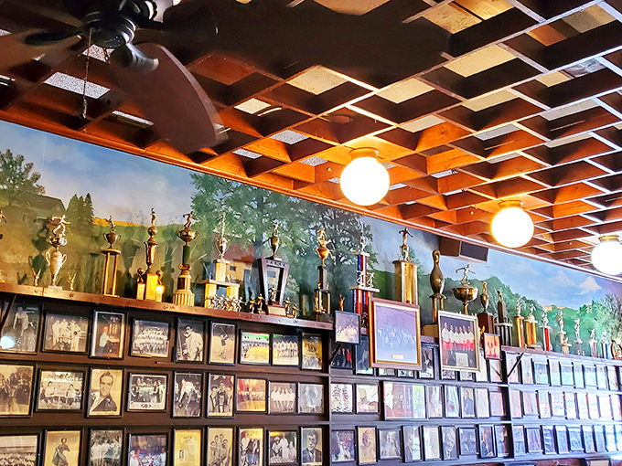 Decades of community memories line the walls&mdash;trophies and photographs telling the story of a restaurant that's more than just a place to eat.