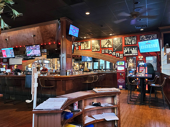 The walls tell stories of sports legends and local heroes, creating that "been here forever" vibe you can't manufacture. 