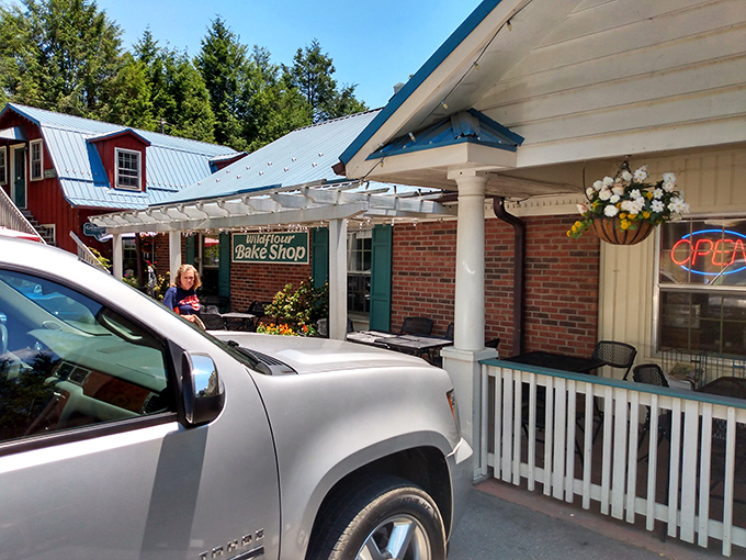 Wildflour Bakery's welcoming porch practically whispers "calories don't count in the mountains" to everyone who passes by.