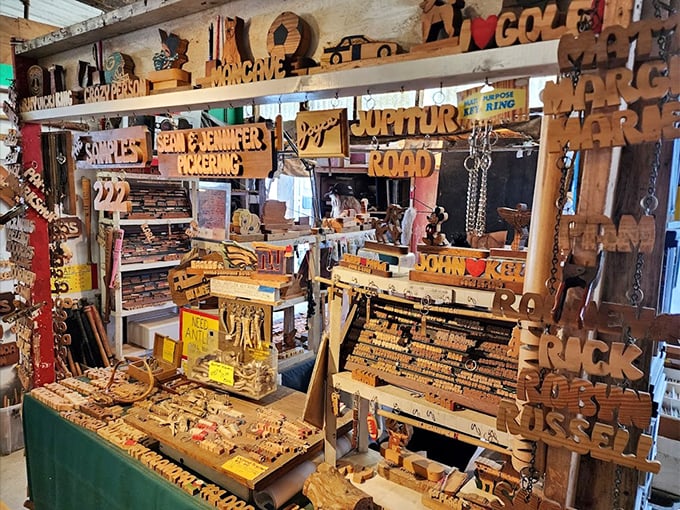 Personalized wooden signs transform ordinary names into extraordinary gifts. The ultimate "I was thinking of you" souvenir for everyone from Bob to Zoe.