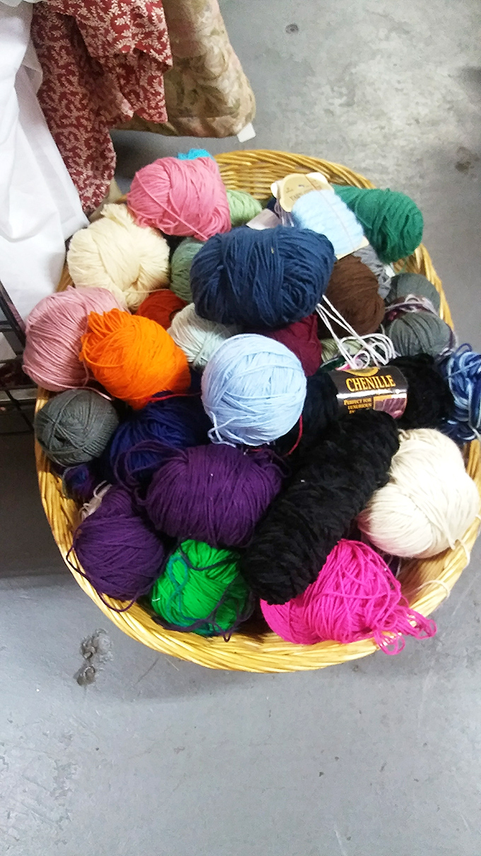 A rainbow you can touch! This basket of yarn holds infinite possibilities&mdash;sweaters, scarves, and projects abandoned by crafters with ambition exceeding patience.