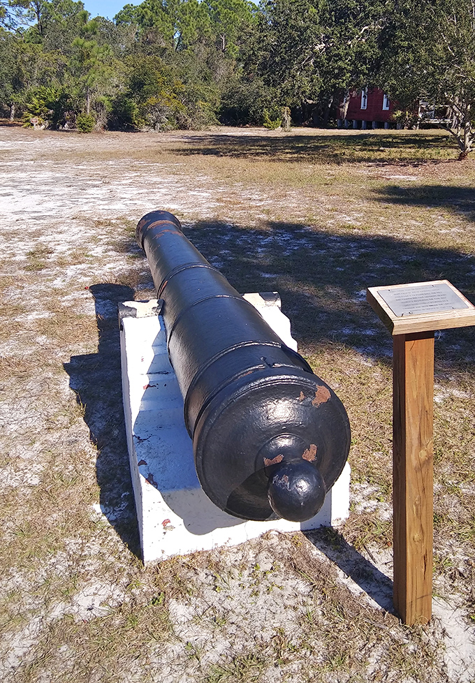This cannon once defended a coastline; now it peacefully guards memories of a Florida most tourists never discover.