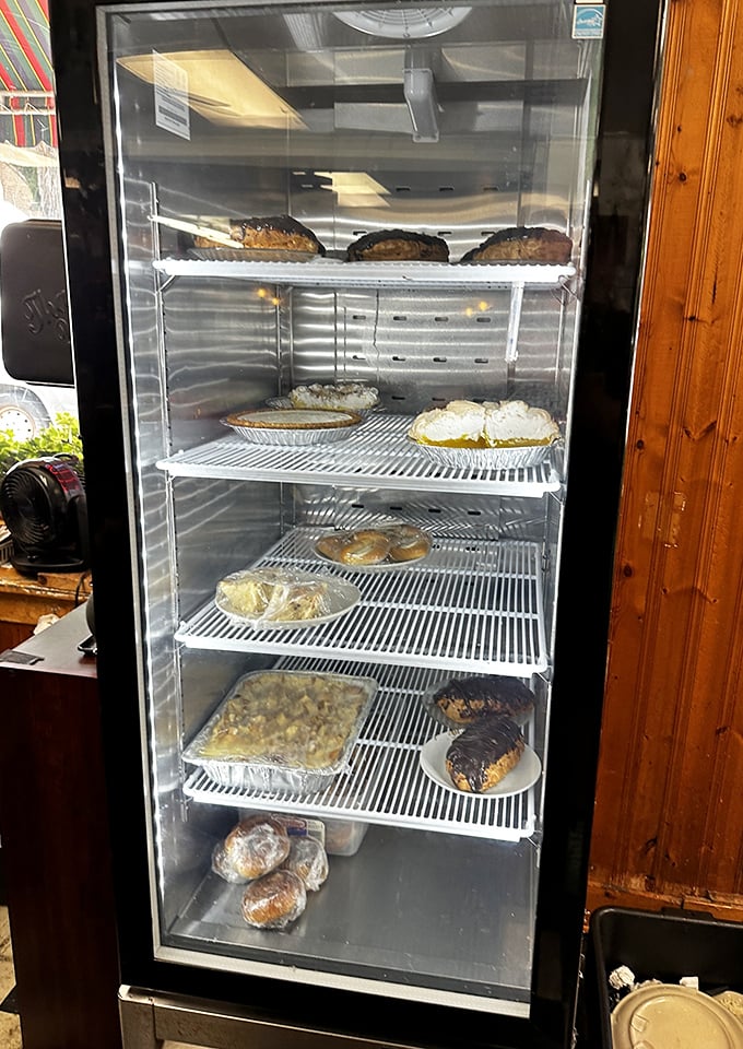 That dessert case filled with homemade treats tempts even the most disciplined diners to save room for something sweet.