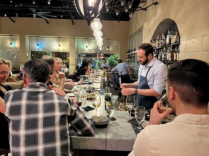 The bar at Zahav isn't just where drinks are made&mdash;it's where culinary stories unfold between attentive staff and eager diners.