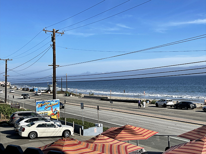 PCH on one side, Pacific Ocean on the other. The restaurant's location is the California dream personified &ndash; with fish tacos.