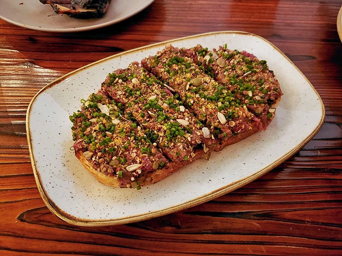 Beef tartare that's dressed to impress. Raw perfection with all the fixings&mdash;proof that sometimes cooking is entirely optional.