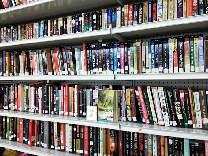 Literary treasures stacked spine to spine. Between these shelves lies the perfect beach read or that cookbook you didn't know you needed.