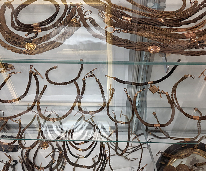 These braided hair bracelets and chains were the ultimate Victorian keepsake &ndash; literally keeping loved ones close at all times.