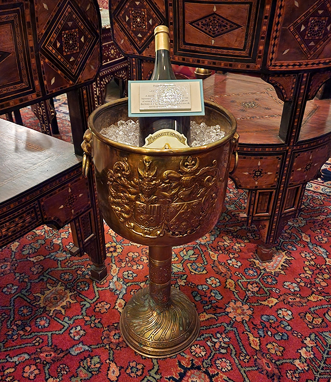 The champagne cooler of your dreams. This brass beauty makes modern ice buckets look like they're not even trying.