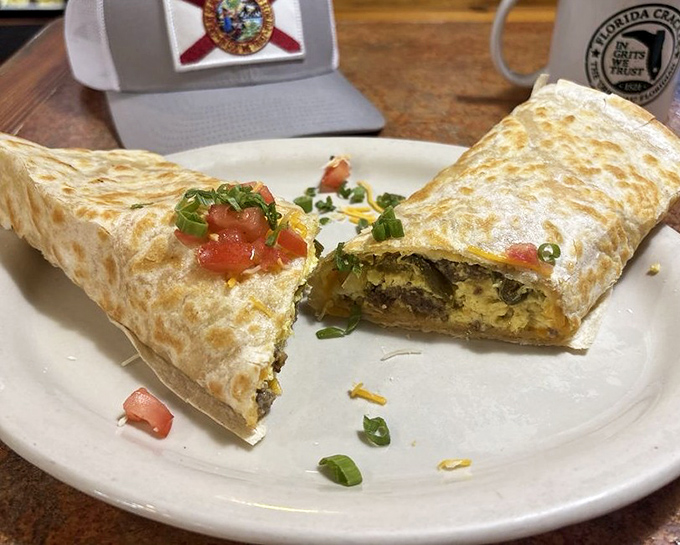 The burrito, sliced open to reveal its secrets, is like Florida itself&mdash;diverse, colorful, and surprisingly well put together.