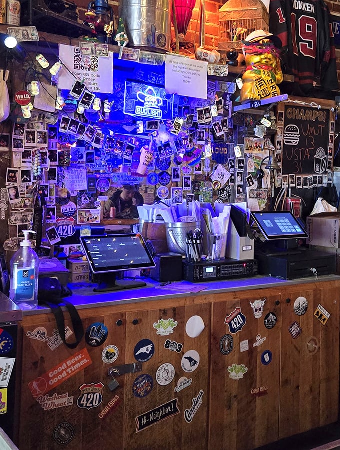 Behind this counter, covered in stickers and memories, magic happens in the form of beer recommendations and friendly banter.