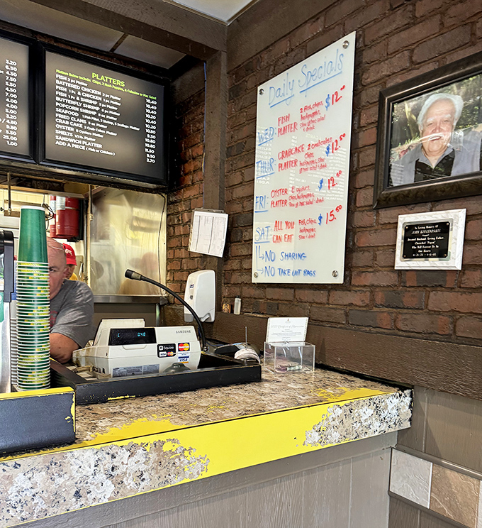 Where the magic happens. Daily specials on the whiteboard promise new treasures for regular customers to discover.