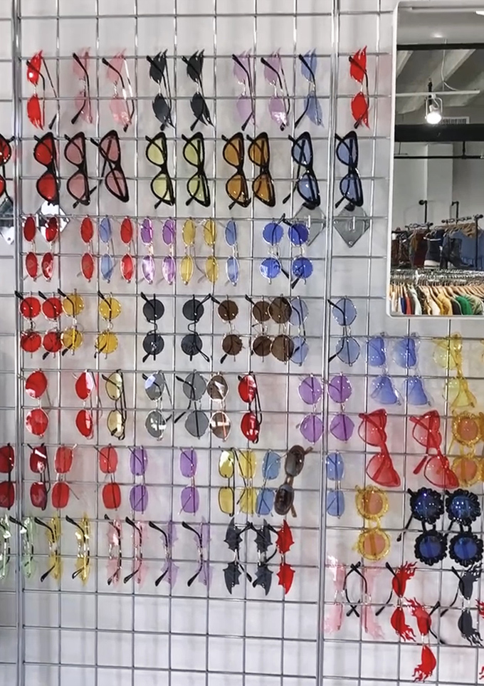 Sunglasses selection rivals any Hollywood prop department, minus the celebrity attitude and markup.