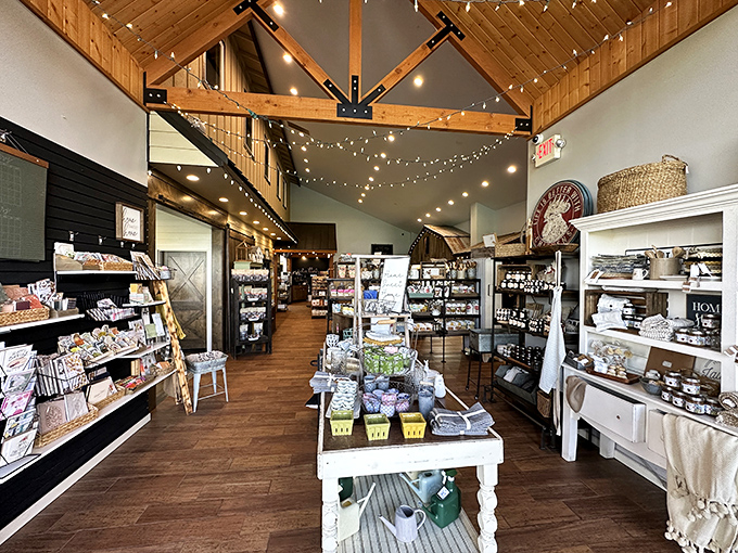 The retail section is a dangerous place for your wallet &ndash; shelves stocked with local goodies illuminated by twinkling lights that say "buy everything."
