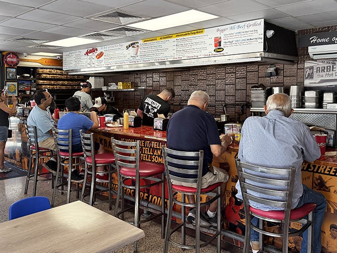 The ordering counter where dreams come true and chili dog fantasies become delicious, satisfying reality.