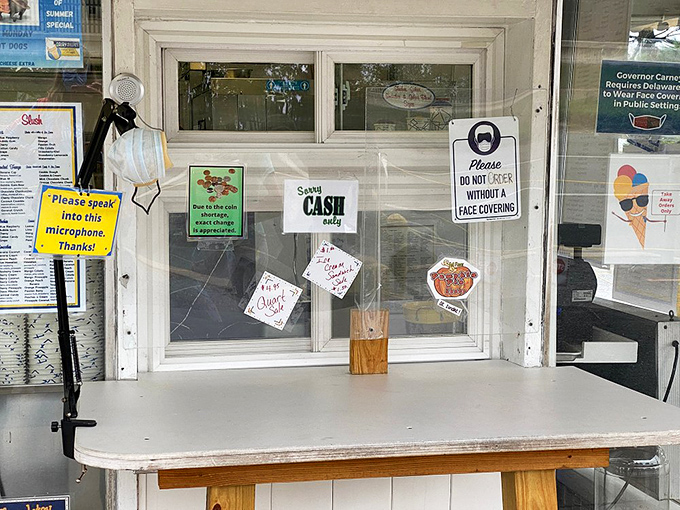 The ordering window&mdash;that magical portal where wishes are spoken and ice cream dreams come true moments later.