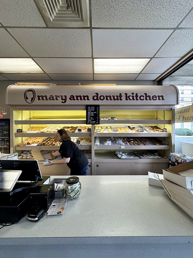 Behind every great donut is a well-organized counter. This is mission control for Allentown's most important morning launches.