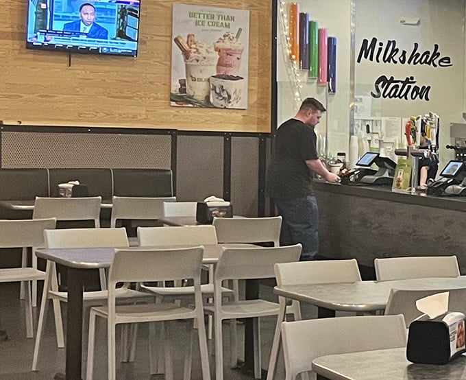 The universal expression of pure satisfaction that comes from discovering your new favorite neighborhood burger spot.