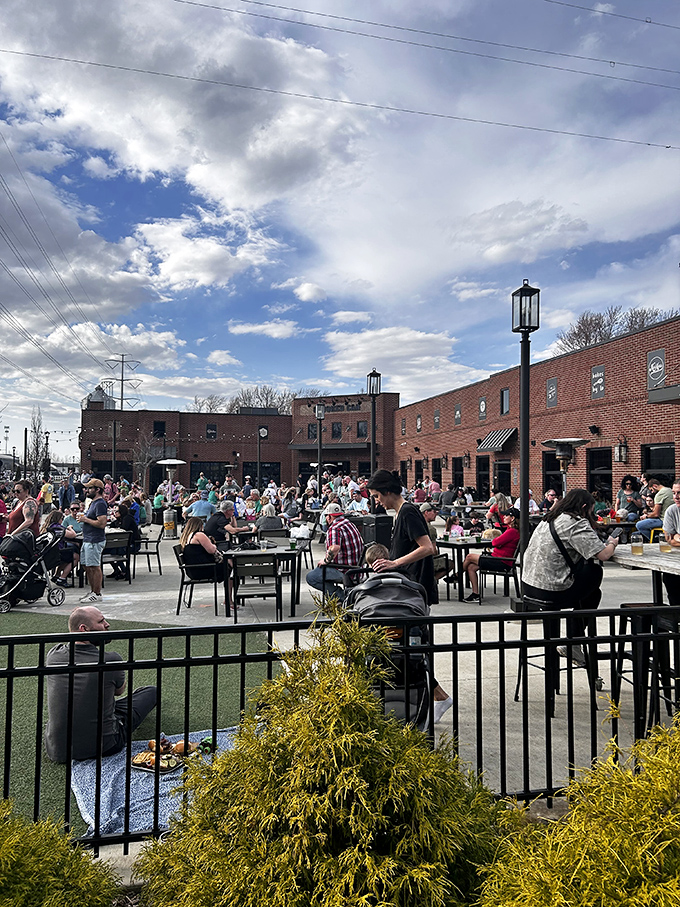 The outdoor seating area buzzes with the happy chatter of folks who've discovered one of Ohio's best-kept culinary secrets.