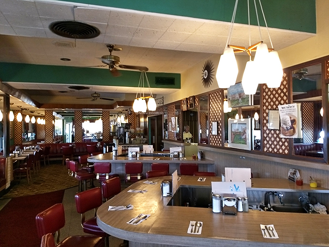 Mid-century design elements weren't chosen to be trendy&mdash;they've simply been there since mid-century, watching Upper Arlington grow while keeping the coffee hot.