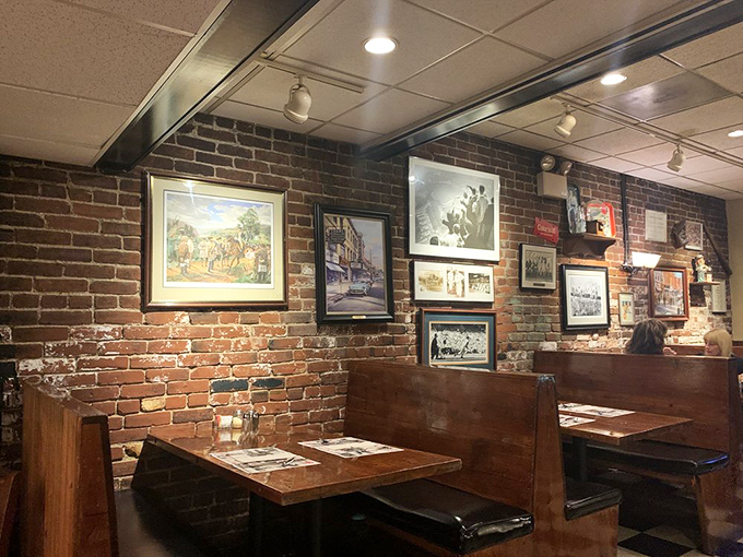 Exposed brick walls adorned with local memorabilia tell stories of Washington's history while you create your own memories over dinner.