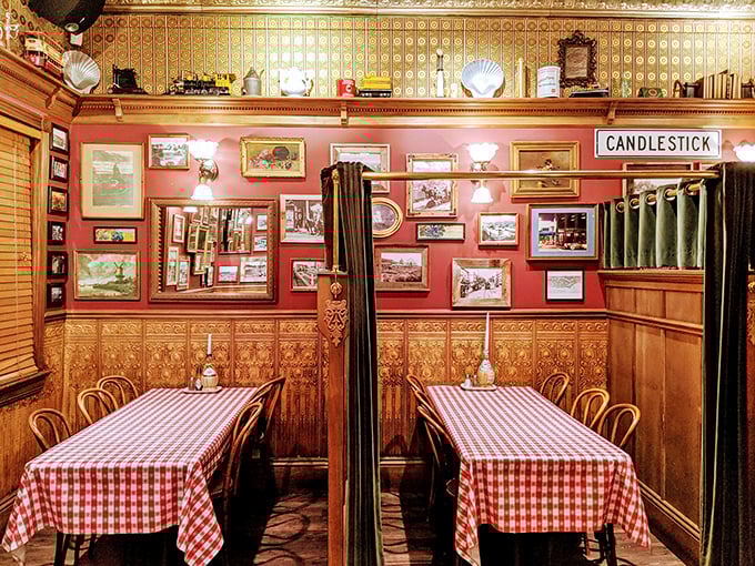 The walls tell stories the menu can't &ndash; photographs and memorabilia chronicle decades of San Francisco dining history in this cozy corner.