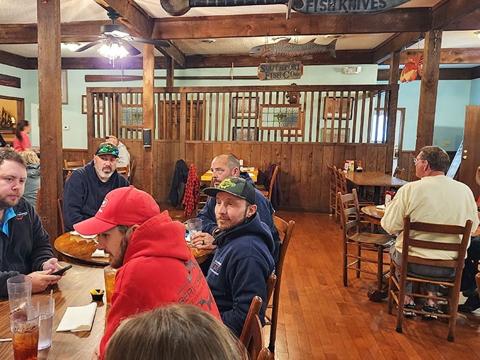 Where locals gather to share stories and meals. Notice how nobody's looking at their phones&mdash;the food commands full attention here.