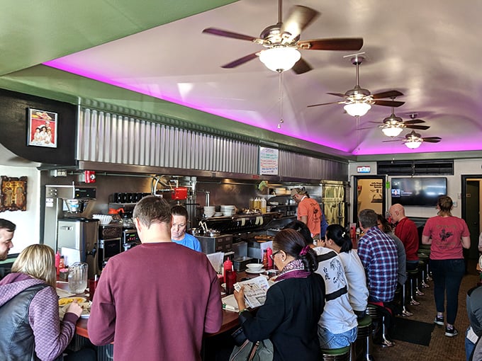 Where strangers become neighbors over coffee refills. The counter seats are where the real Columbus stories get shared.