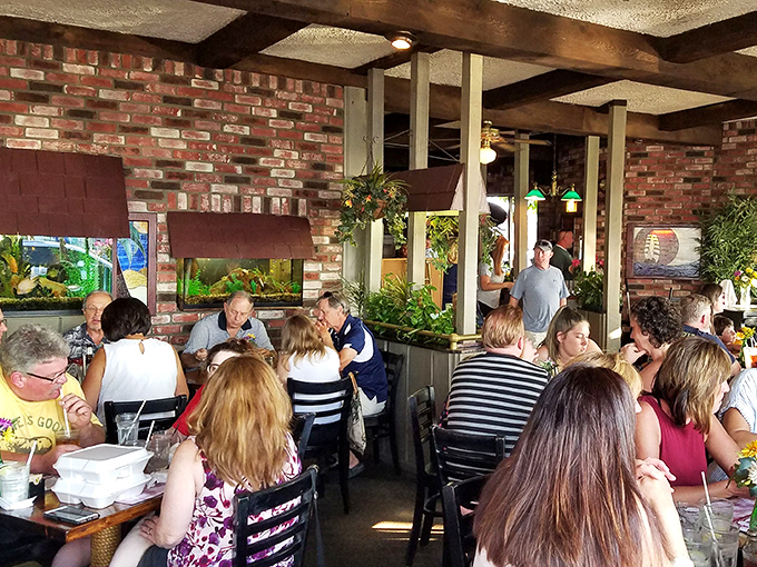 The universal language of good food: a packed dining room where strangers become neighbors united by the common pursuit of seafood bliss.