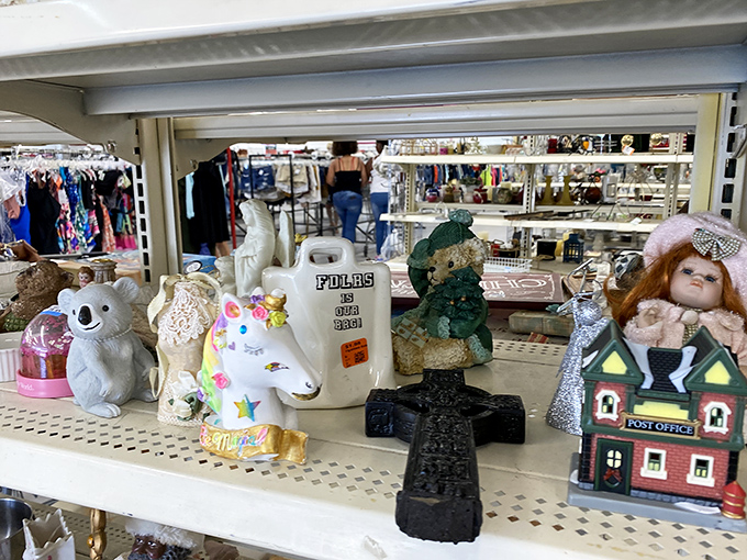 Knickknack heaven or tchotchke purgatory? One shopper's kitsch is another's vintage collectible in this delightful display of nostalgia.