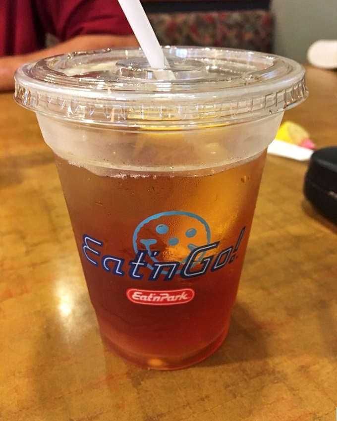 Even the iced tea comes with a smile! The signature Eat'n Go cup promises refreshment that pairs perfectly with everything on the menu.