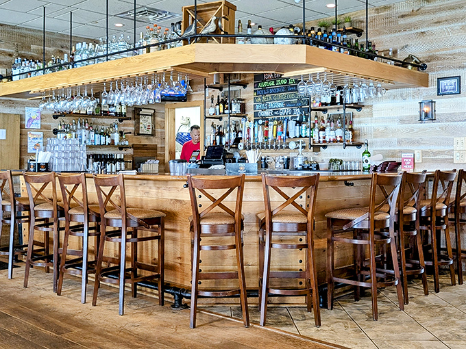 The bar where strangers become friends over local brews and fish tales that grow bigger with each round.