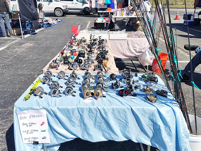 Fishing gear galore under the Georgia sun. The perfect spot to reel in deals while spinning tales about "the one that got away."