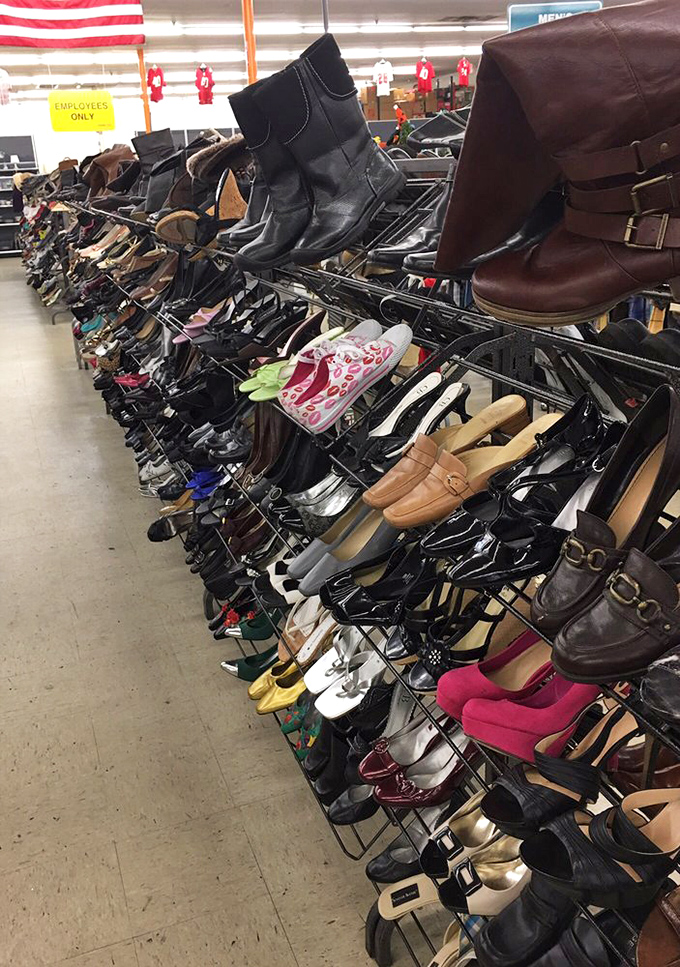 Shoe paradise for the footwear fanatic. From barely-worn designer heels to practical boots, your next favorite pair is hiding in plain sight.