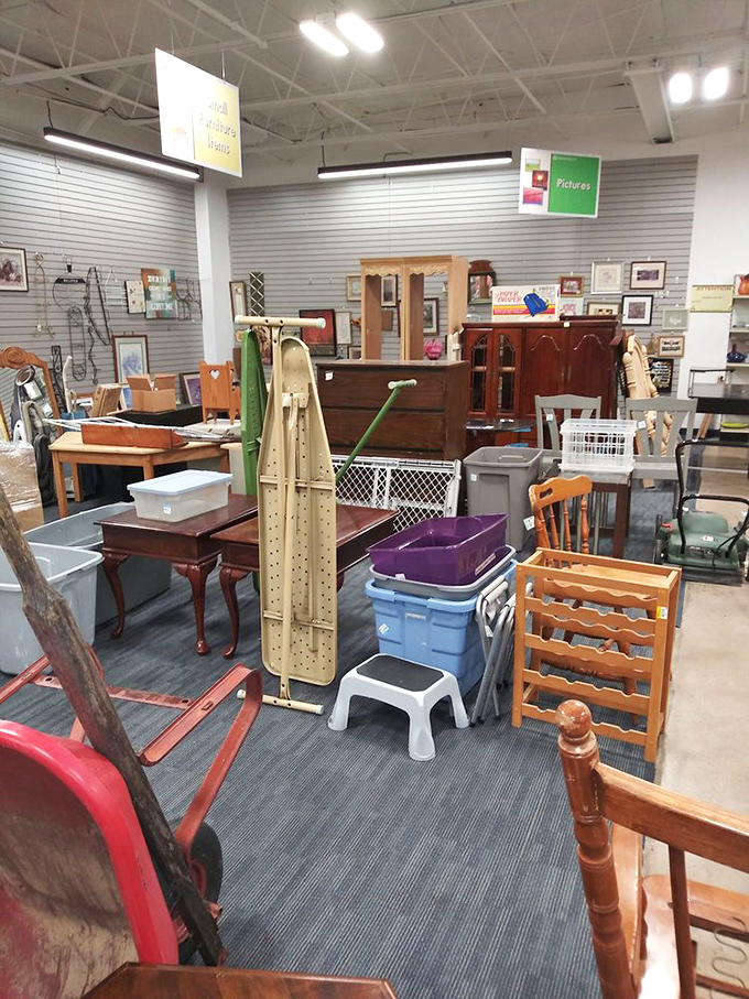 Furniture finds await the patient shopper&mdash;solid wood pieces and vintage treasures that would cost triple at trendy "upcycled" boutiques elsewhere.
