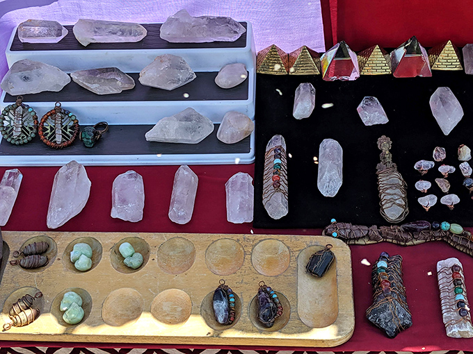 Crystal collectors, rejoice! These metaphysical treasures and wire-wrapped pendants offer both decoration and, for the believers, a touch of healing energy.