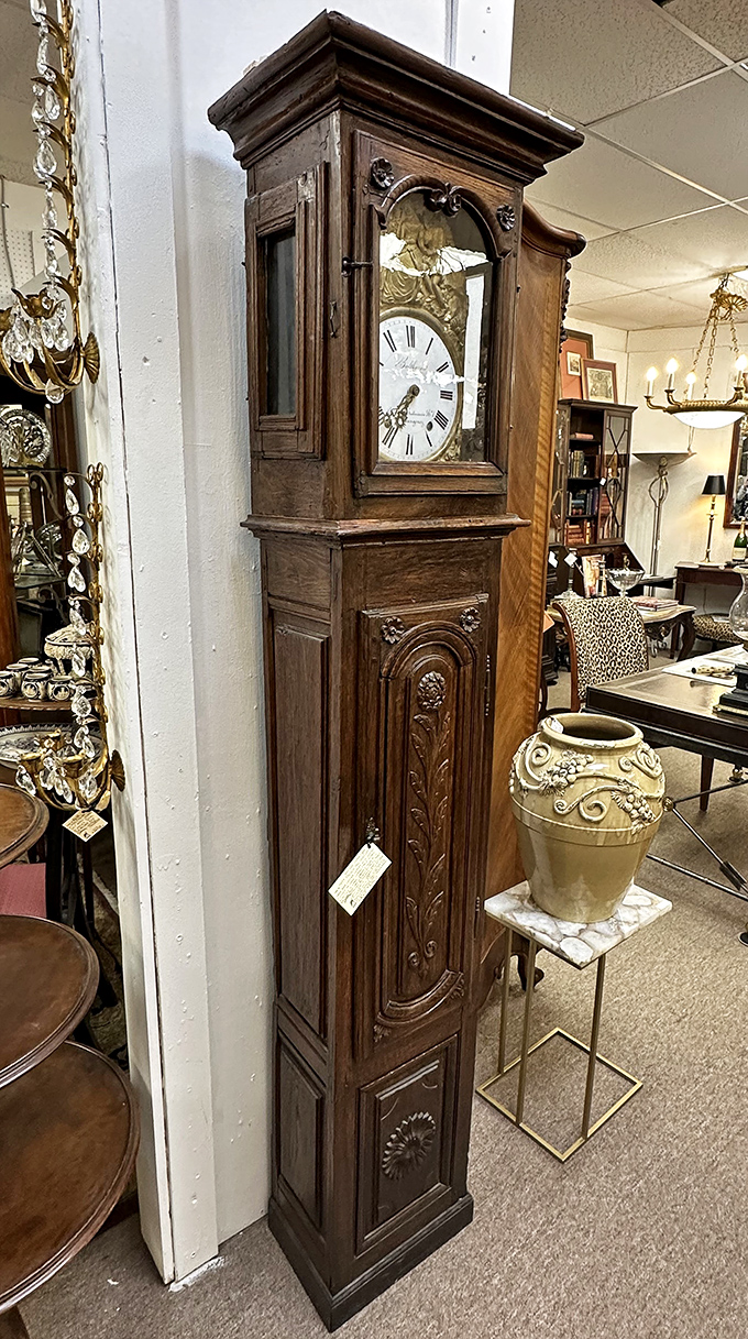 This grandfather clock has witnessed more family dinners than your favorite holiday movie marathon sessions.