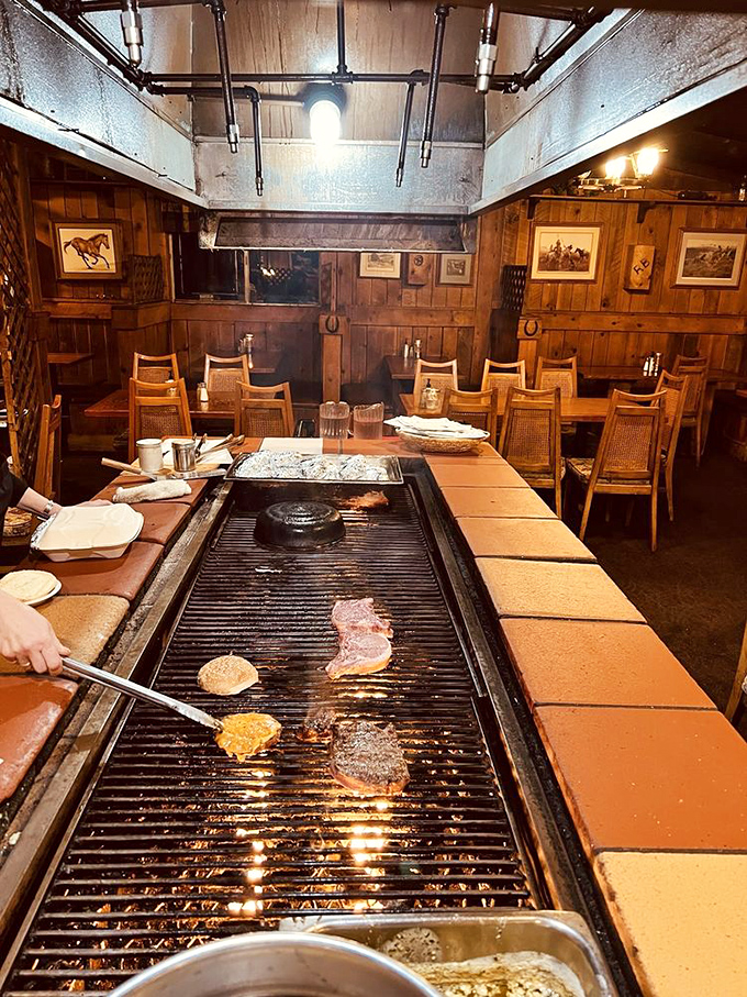 The tabletop grill where meat meets fire in full view&mdash;dinner and a show where the star ingredients perform their sizzling transformation.