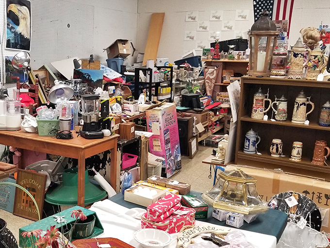 The antique collector's dream &ndash; where every shelf holds potential heirlooms and conversation pieces waiting to find new homes.