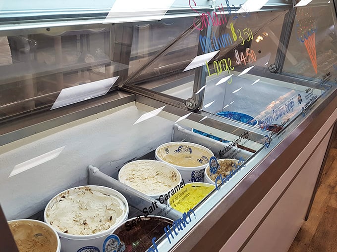 Ice cream flavors that make choosing just one scoop feel like Sophie's Choice. The perfect cool reward after a hot day of Michigan exploring.