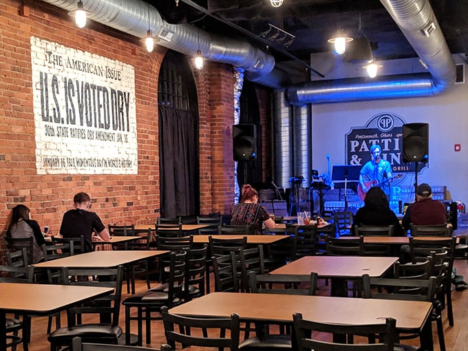 When the plates are cleared, the music begins&mdash;turning an excellent meal into an unforgettable evening in this rustic-industrial space. 