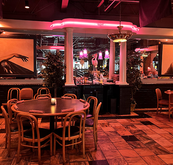 An interior that says "relax" while your taste buds say "let's party."