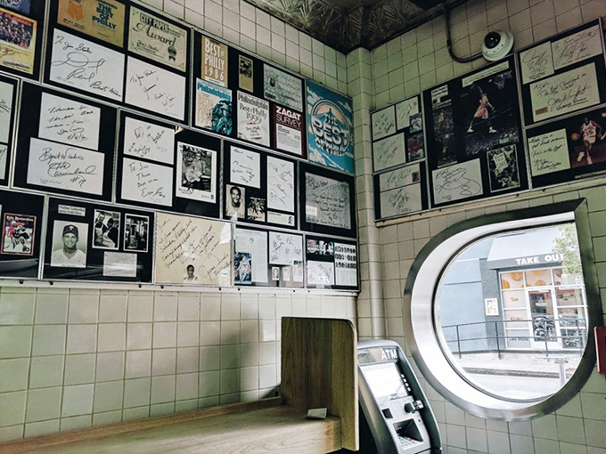 The wall of fame tells stories of celebrity pilgrimages to this cheesesteak mecca, where famous faces become just another hungry customer.