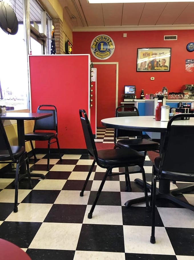 Red walls, checkered floors, and those classic diner chairs&mdash;this isn't just decoration, it's a time machine to when comfort food reigned supreme.